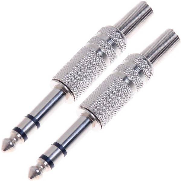 sriaarnika 1/4" 6.35mm Stereo Male Connector with Spring Strain Audio ...