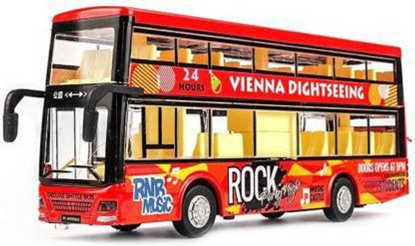 Dherik Tradworld Double Decker Die cast Metal Body Door Opening Luxury ...
