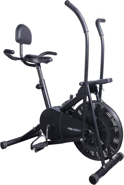 Reach AB-110BH Air Bike Stationary Exercise Cycle With Back Support ...