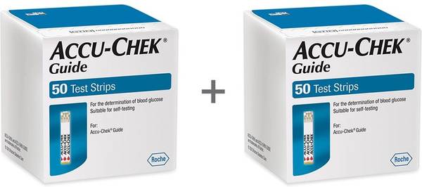 ACCU-CHEK Guide test strips pack of 2 100 Glucometer Strips - Price History