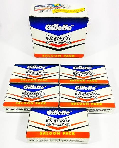 Gillette Wilkinson Sword Double Edge Razor Blades (50 In 1) (Pack Of 6 ...
