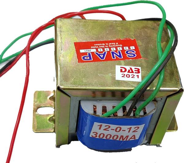 DAB Transformer 220V AC to 12-0-12 AC Current 3A -Step Down (3000 mA ...