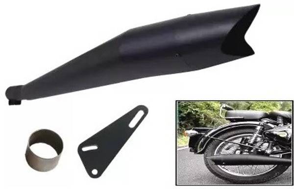 Bullkartzone Shark silencer Black Glasswool Exhaust Royal Enfield ...
