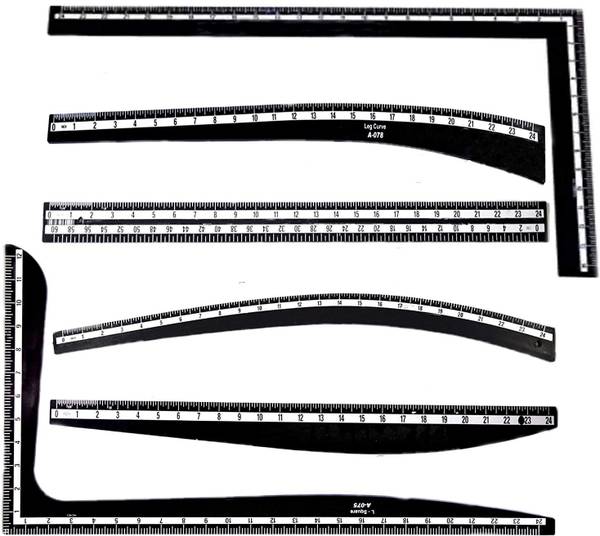 Hirday Fashion Designing Tailoring Plastic Scales SET OF 6 - Hip Curve ...