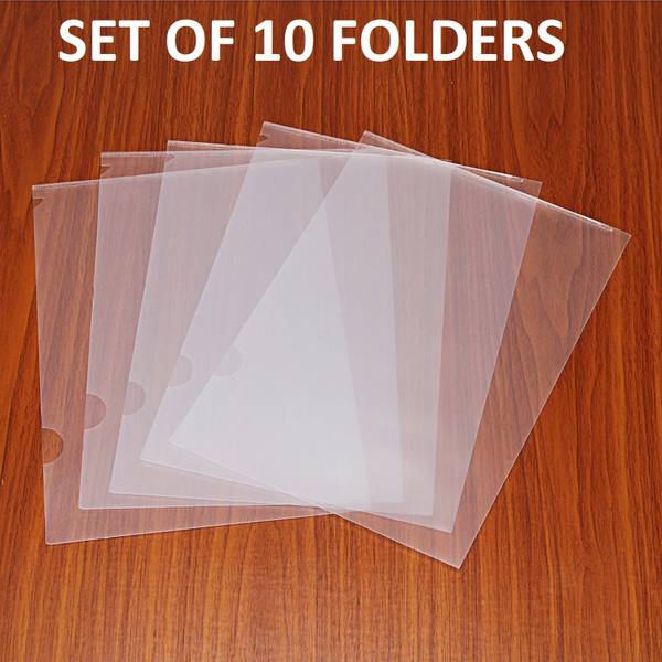 KAIZEN PVC Premium Multiuse L Shape / Type Folder (Set Of 10 Folders ...