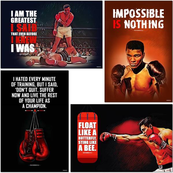 Muhammad Ali Motivational Wall Posters and Inspirational Quotes for ...