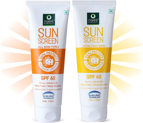 Organic Harvest Sunscreen - SPF 60 PA+++ Sunscreen SPF 60 All Skin ...