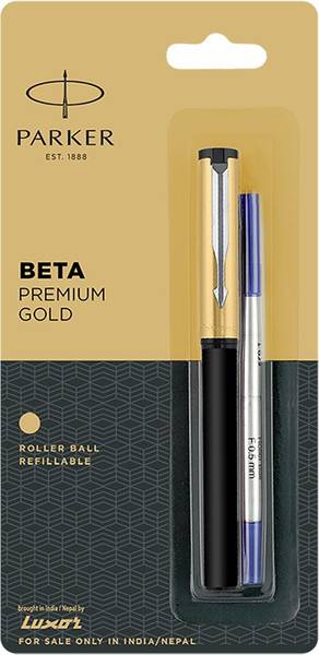 LUXOR Parker Beta Premium Gold With Stainless Steel Trim Roller Ball ...