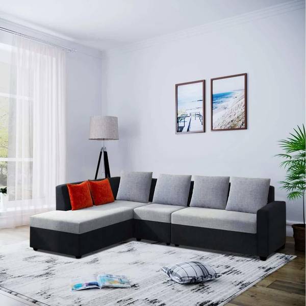 Woodcasa Rachel LHS L shape Fabric 5 Seater Sofa - Price History