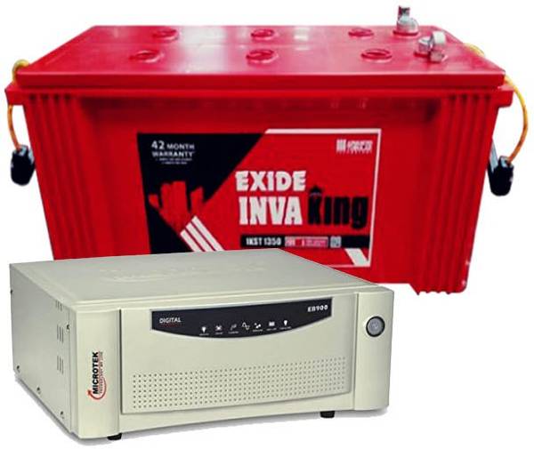 EXIDE IKST 1350 +MICROTEK UPS EB 900 Tubular Inverter Battery - Price ...