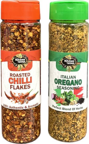 KITCHEN TADKA Italian Oregano & Roasted Chilli Flakes|Perfect Blend of ...