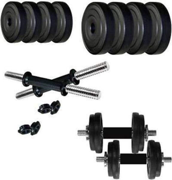 NV Sports 10 kg home gym ( 2.5 kg 4 pvc plate + 2 dumble rod ) best ...