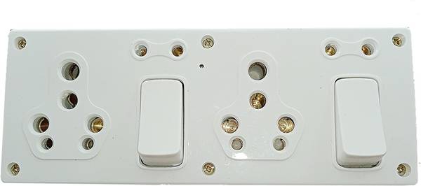 eshopglee Polycarbonate 16A and 6A Double Combined Switch and 2 Pin ...