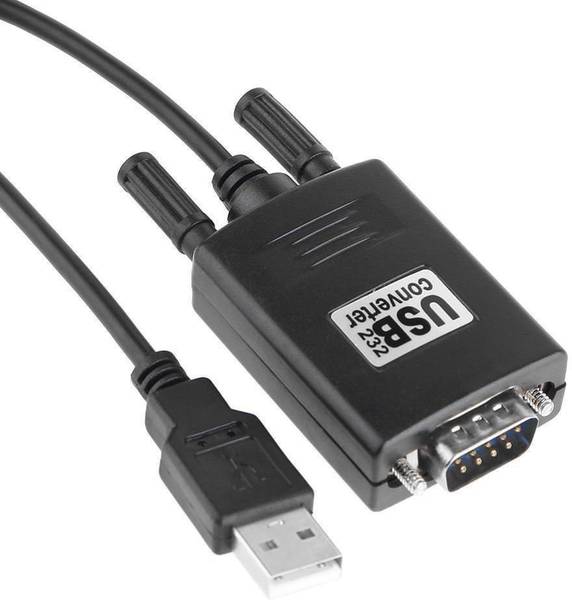 LipiWorld USB to RS-232 Serial Converter Cable-Black USB Adapter ...