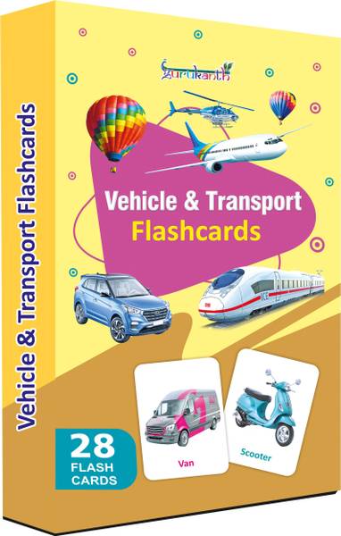 gurukanth Vehicle & Transport Flash Cards for Kids - Price History