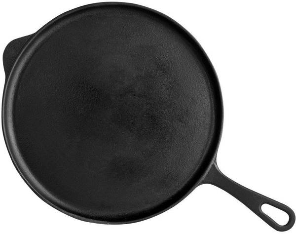 Mr. Butler Signature Pre Seasoned Cast Iron Tawa 11 inch, 2 Kg, Natural ...