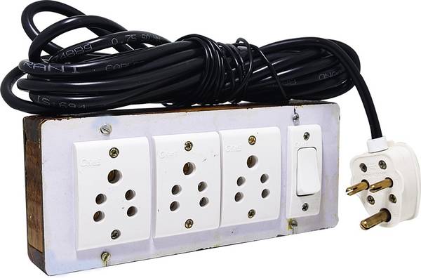 THE SHINING STAR 1+3 Switch Board With Cable 3 Socket Extension Boards ...