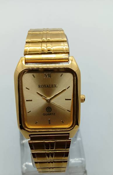 Royalex Men's Watch Golden Dial Golden Case And Golden Chain Men's ...
