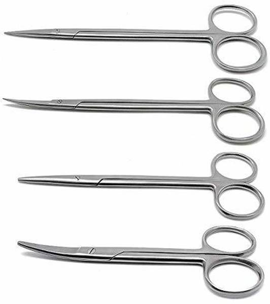 mediwave Surgical Scissors Straight & Curved Metzenbaum Blunt 6 Kelly ...