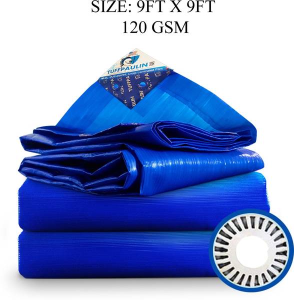 TUFFPAULIN 9FT X 9FT 120 GSM Blue Tarpaulin Tent - For Truck body, Car ...