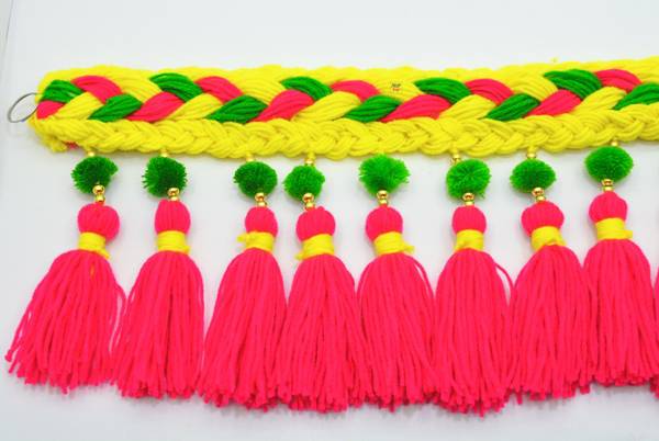 Prop It Up MODERN MultiPlastic Beads WOOL Handmade Door Hanging ...