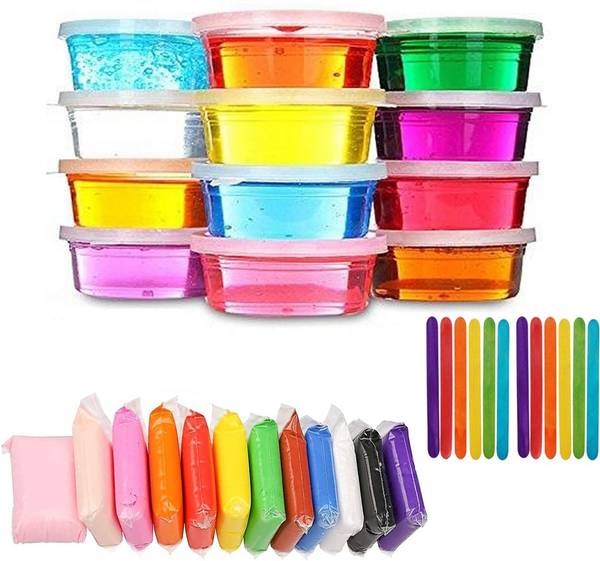 AncientKart Crystal Clear Non-Sticky Thick Putty with air dry clay and ...