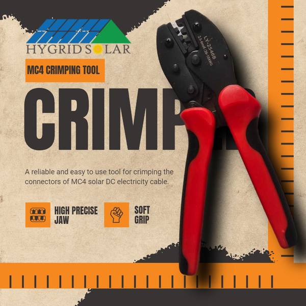 Hygridsolar MC4 Crimping Tool for Solar Panel Cables and Connectors ...