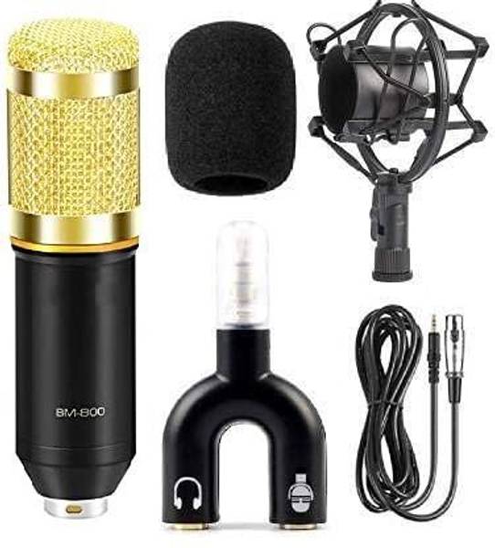 TechBlaze BM 800 condenser Microphone Set for studio recording , Gaming, YouTube Microphone ...