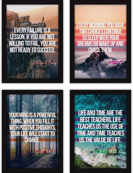 Paintings VIlla Motivational Quotes with Wall Poster for Office and ...