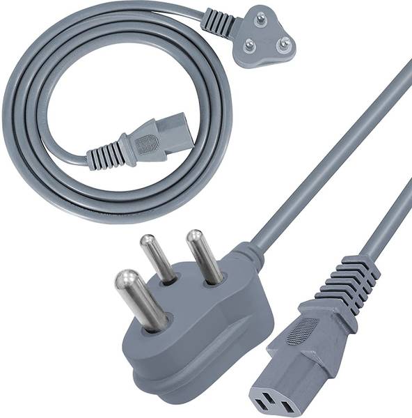 Axmon Power Cord 1.8 m 1.8 Meter Replacement Power Cable Indian Plug IEC Mains 3 pin Power Cable ...
