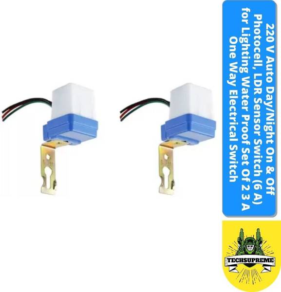 TechSupreme 220 V Auto Day/Night On & Off Photocell, LDR Sensor Switch ...