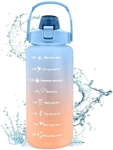 AADGEX Unbreakable Water Bottle 2 Litre with Motivational Time Marker ...