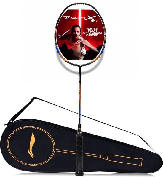 LI-NING Turbo X 80 III Strung Badminton Racket (Black, Gold) Black ...