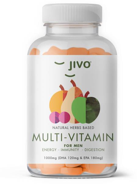 JIVO Multivitamins For Men With Omega 3 & Herbs | Digestion,Energy ...