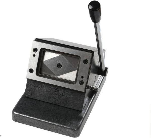 FTC Heavy Duty PVC ID Card Die Cutter Full Metal Body Round Metal Grip ...