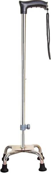 GOODMAX SURGICAL 4 LEG chrome height Adjustable Men/Women Walking Stick ...