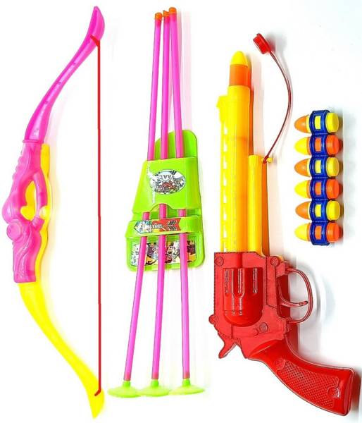 Dynamic Retail Global Gun Toys for Boys With Bullets, Archery Bow ...