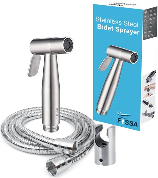 Fossa Health Faucet With SS-304 Grade Flexible Hose Pipe & Wall Hook ...