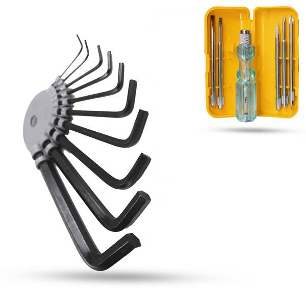 Hillgrove HGCM574M1 Hex Allen Key with 5in1 Screwdriver Bolt Spanner ...
