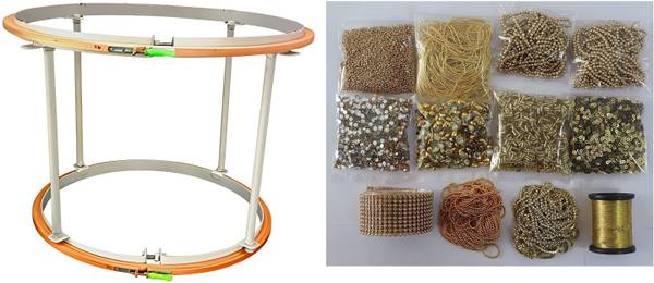 rawzone Aari Work Materials Essentials Kits With 2 in 1 Frame Stand ...