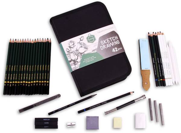 Arctave 42 Pieces Professional Drawing Sketch Kit for Artist - Price ...