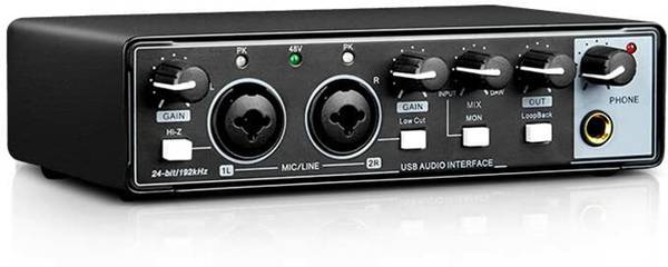 Audio Array AI-04 Black Professional 4 Channel Recording Studio Digital ...