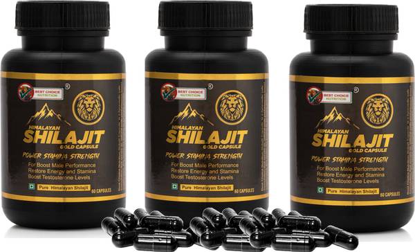 BEST CHOICE NUTRITION Himalayan Shilajit Gold Capsule Pure 100% ...