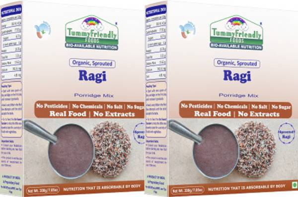 TummyFriendly Foods USDA Certified Organic Sprouted Ragi Porridge Mix ...