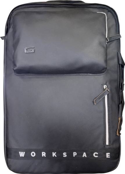 Gear WORKSPACE HYBRID LEATHER BRIEFCASE LAPTOP BACKPACK 21 L Laptop ...