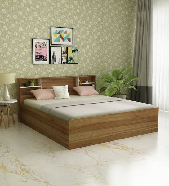 SIVOM Eden Box Bed with Storage Engineered Wood King Box Bed - Price ...