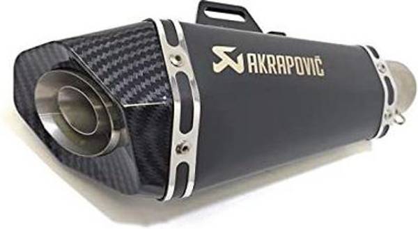 Gogna Mart akra slip on exhaust for all bikes ,(full black with carbon ...