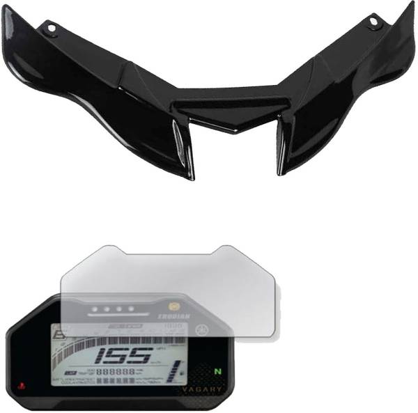 Vagary Black Winglet With Screen Protector for Yamaha R15 V4/ R15M Bike ...