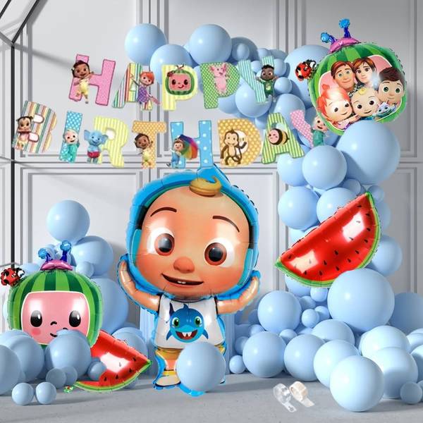 PopTheParty Cocomelon Theme Birthday Decorations Banner Cutouts ...
