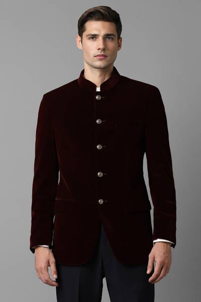 Louis Philippe Solid Single Breasted Party Men Blazer Price History